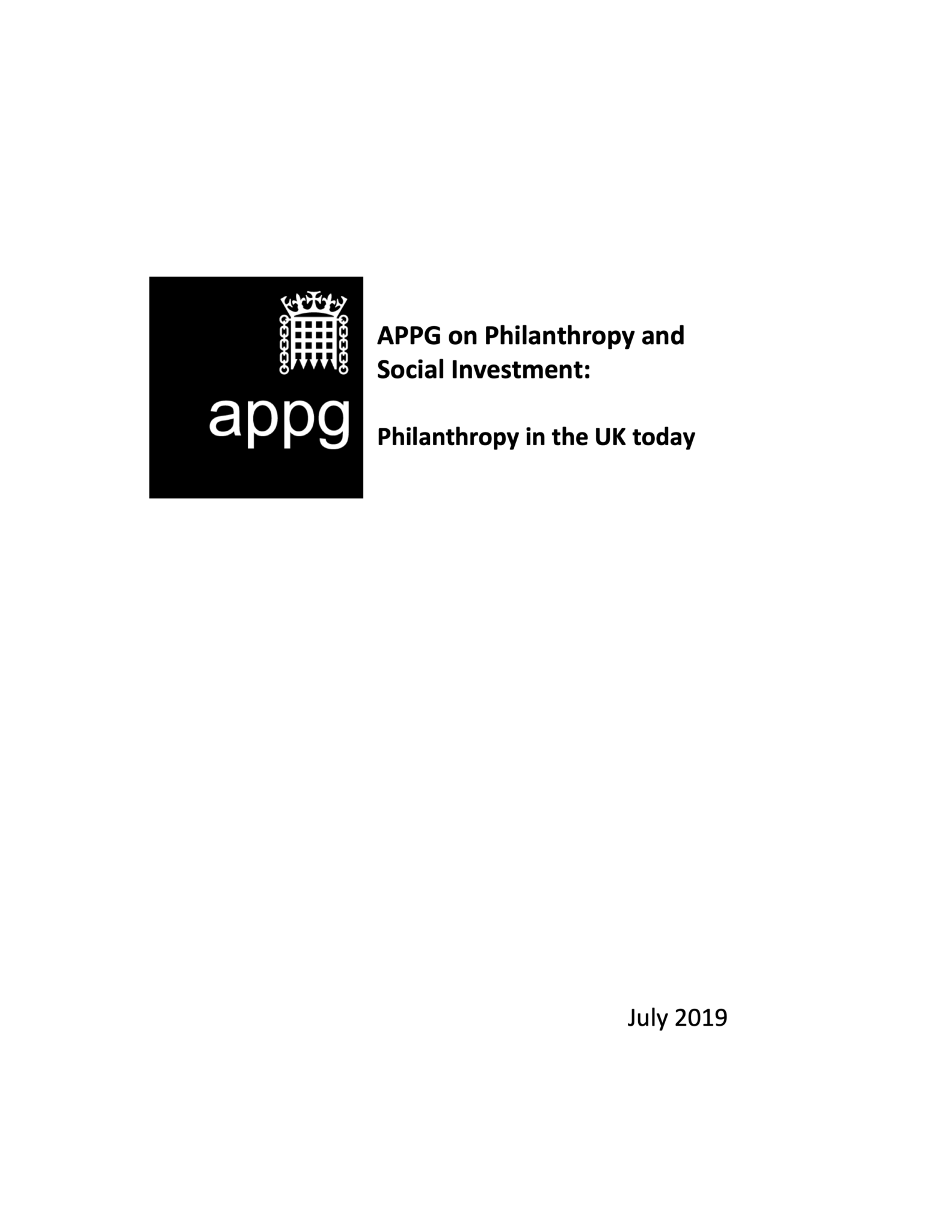 APPG on Philanthropy and Social Investment: Philanthropy in the UK ...
